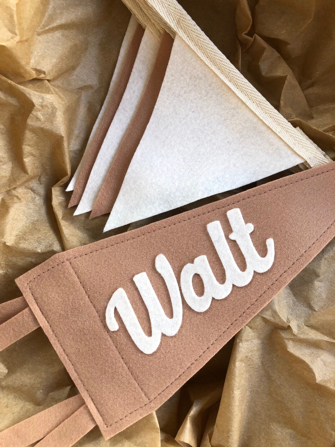 Small Custom Pennant Flag - Cursive Font - Etsy
