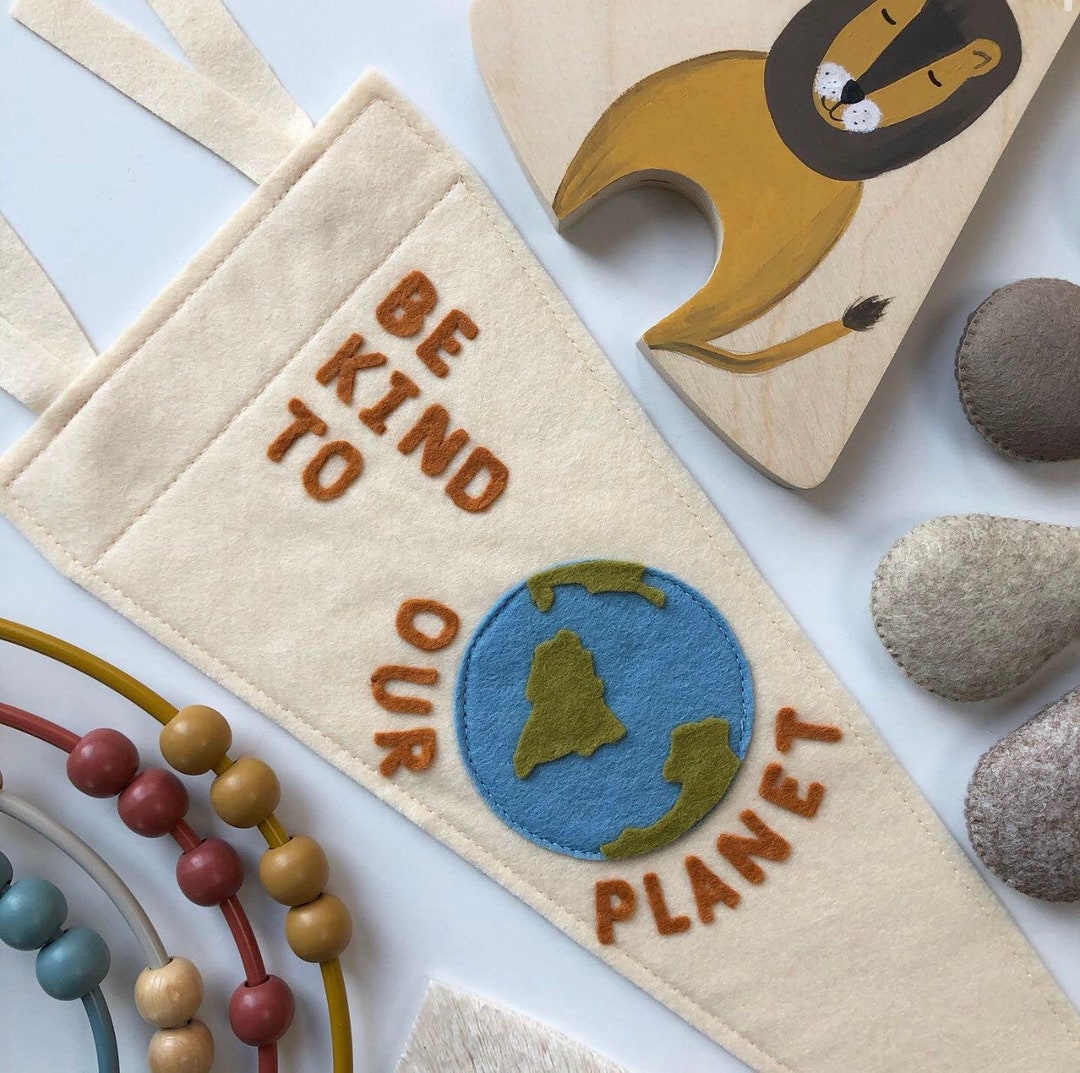 Be Kind to Our Planet Pennant Flag - Etsy