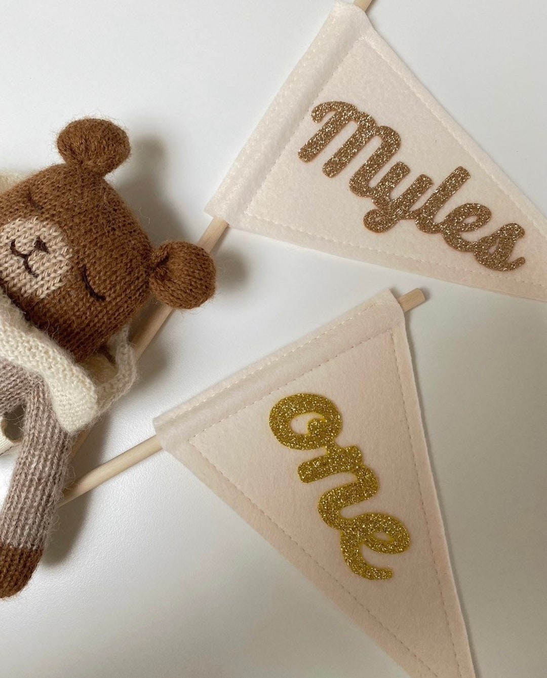 Mini Cursive Font Pennant Flag - Etsy UK