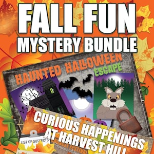 Printable Fall Adventure Bundle, Halloween Escape Adventure, Fall ...