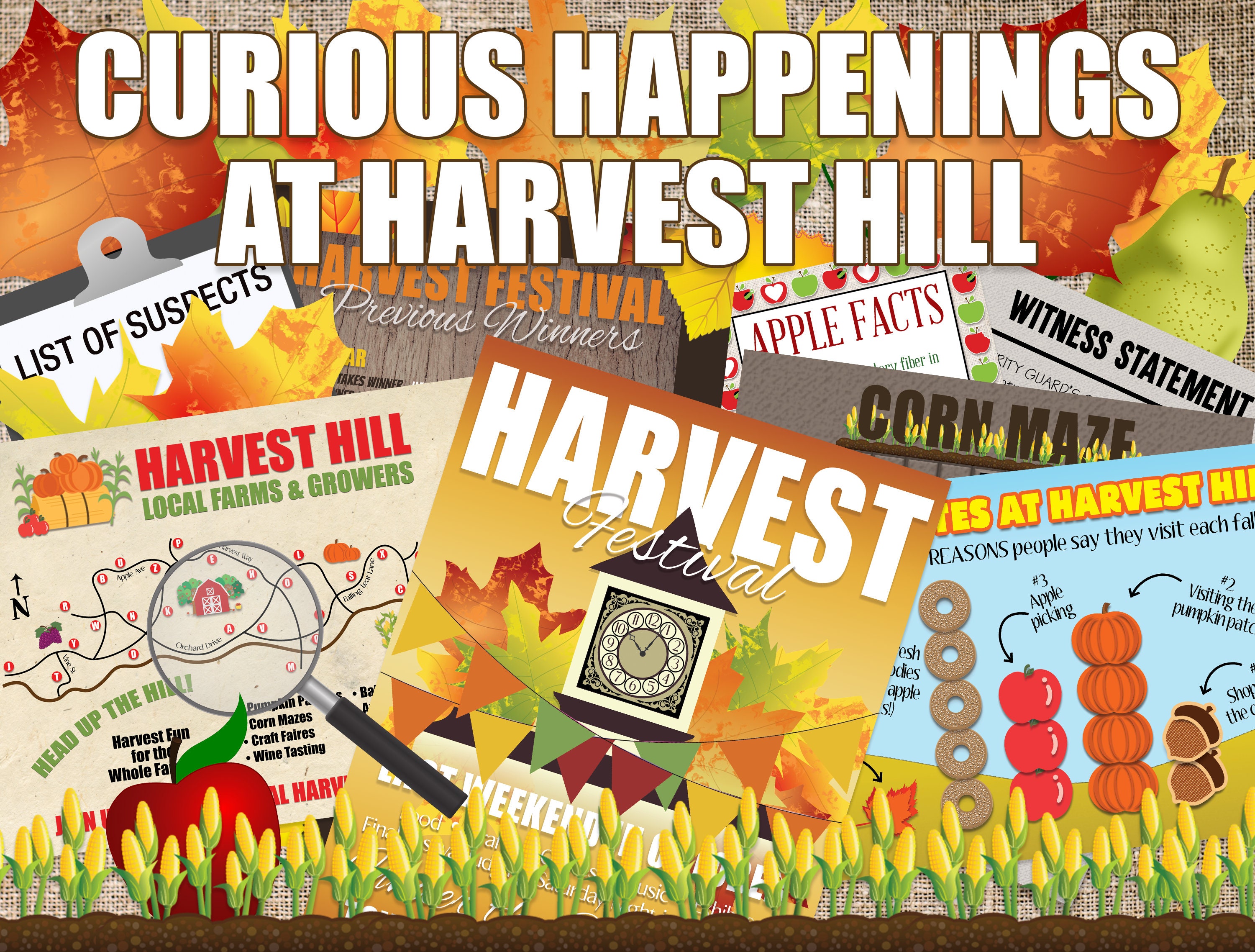 Printable Fall Mystery Adventure, Family Friendly Printable Puzzle Game ...