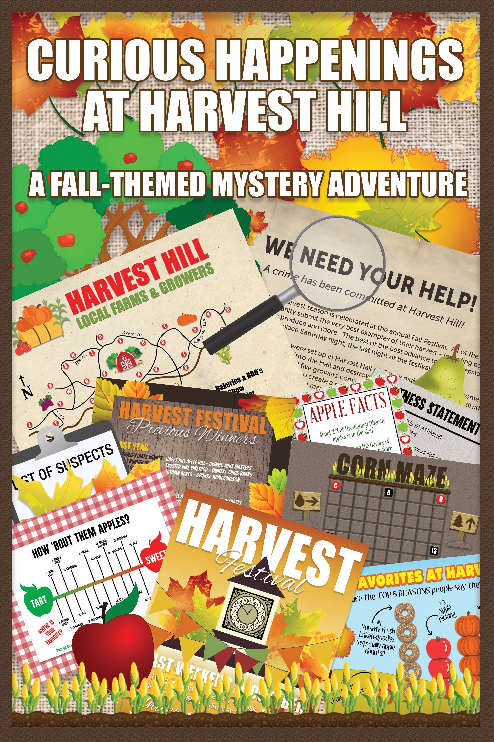 Printable Fall Mystery Adventure, Family Friendly Printable Puzzle Game ...
