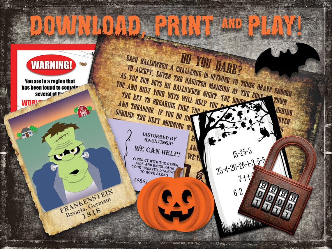Printable Fall Adventure Bundle, Halloween Escape Adventure, Fall ...