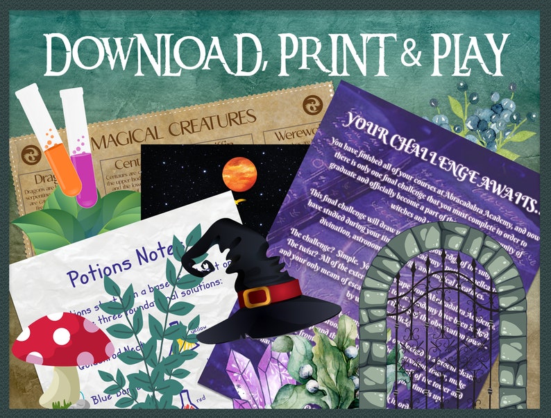 Wizard Themed Escape Room Adventure, DIY Escape Room for All Ages ...