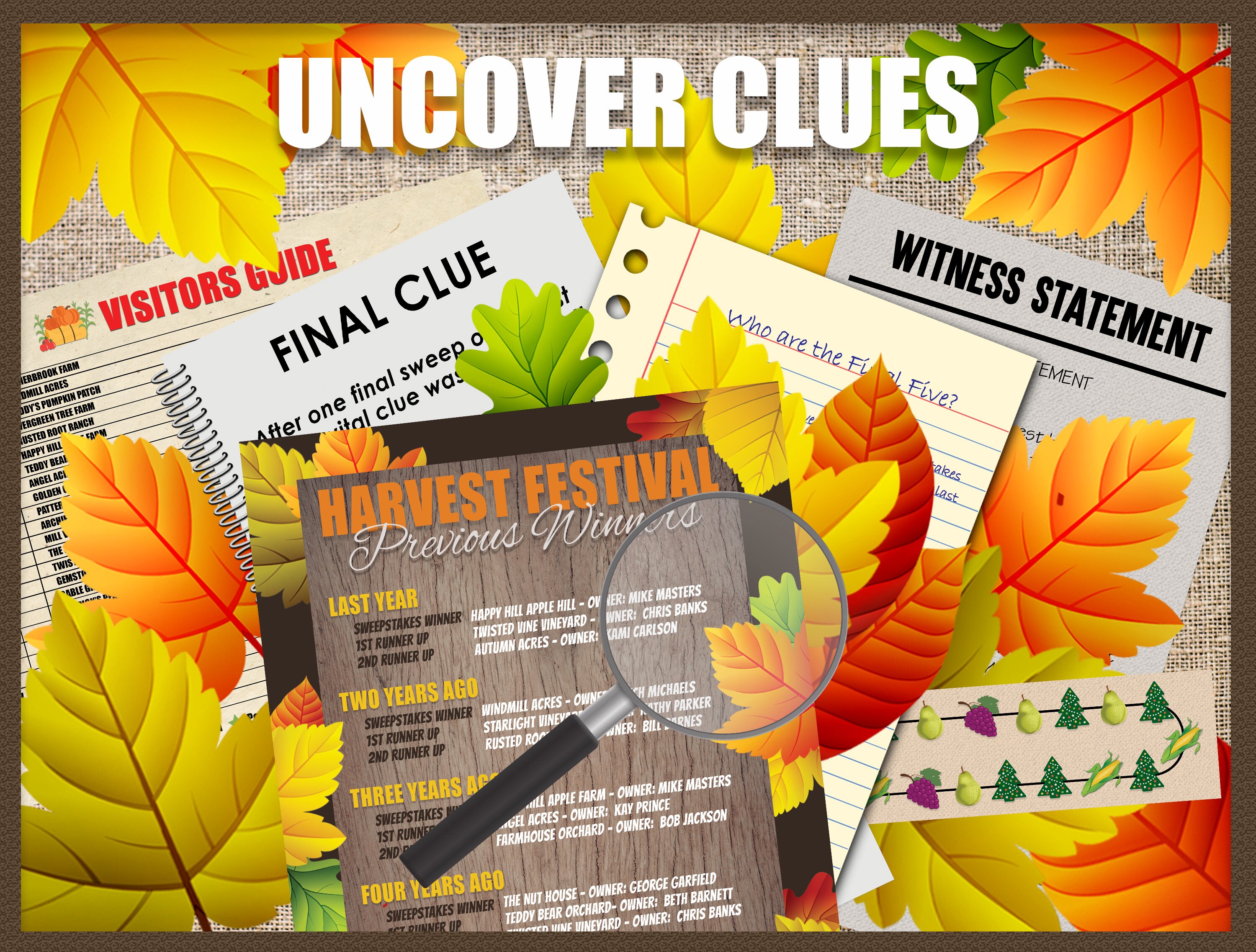 Printable Fall Mystery Adventure, Family Friendly Printable Puzzle Game ...