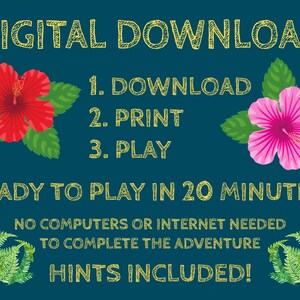 Hawaiian Themed Escape Room Adventure, DIY Escape Room for All Ages ...