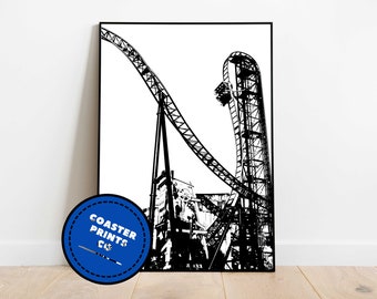 Roller Coaster Print | Etsy
