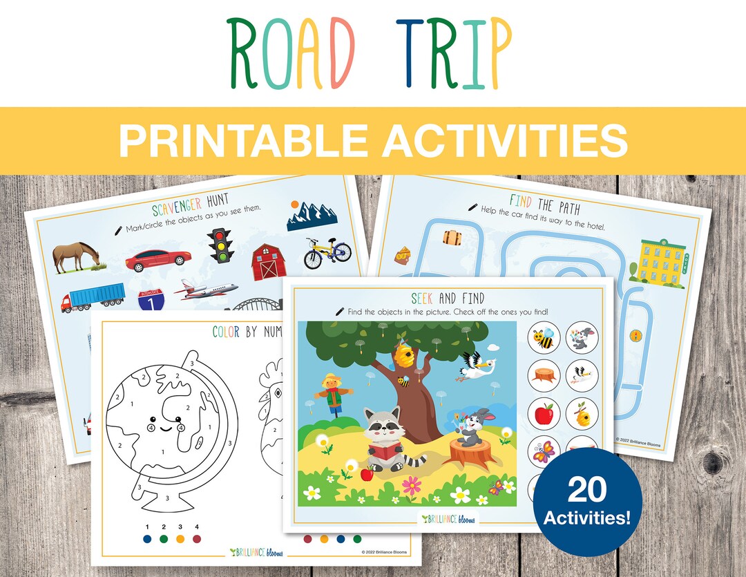 Road Trip Printable Preschool Busy Book, Travel Busy Book, Quiet ...