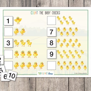 Printable Counting Activities, Farm Activity, Learn to Count, Preschool ...