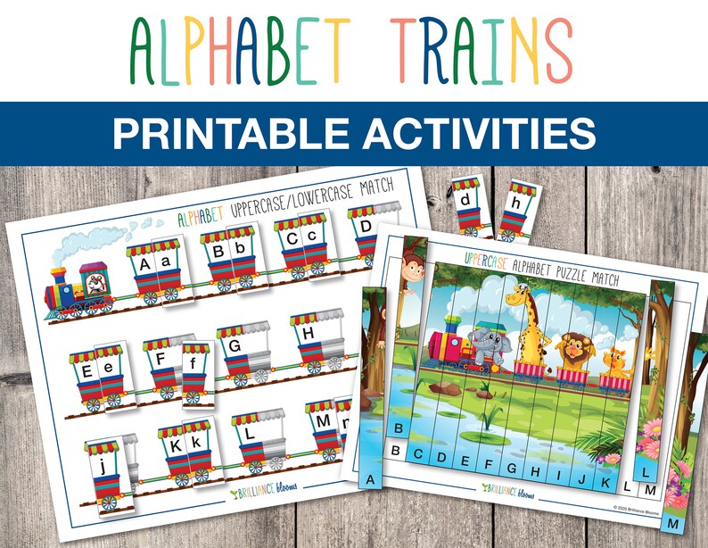 Printable Alphabet Matching Activity, Trains Alphabet Activity ...
