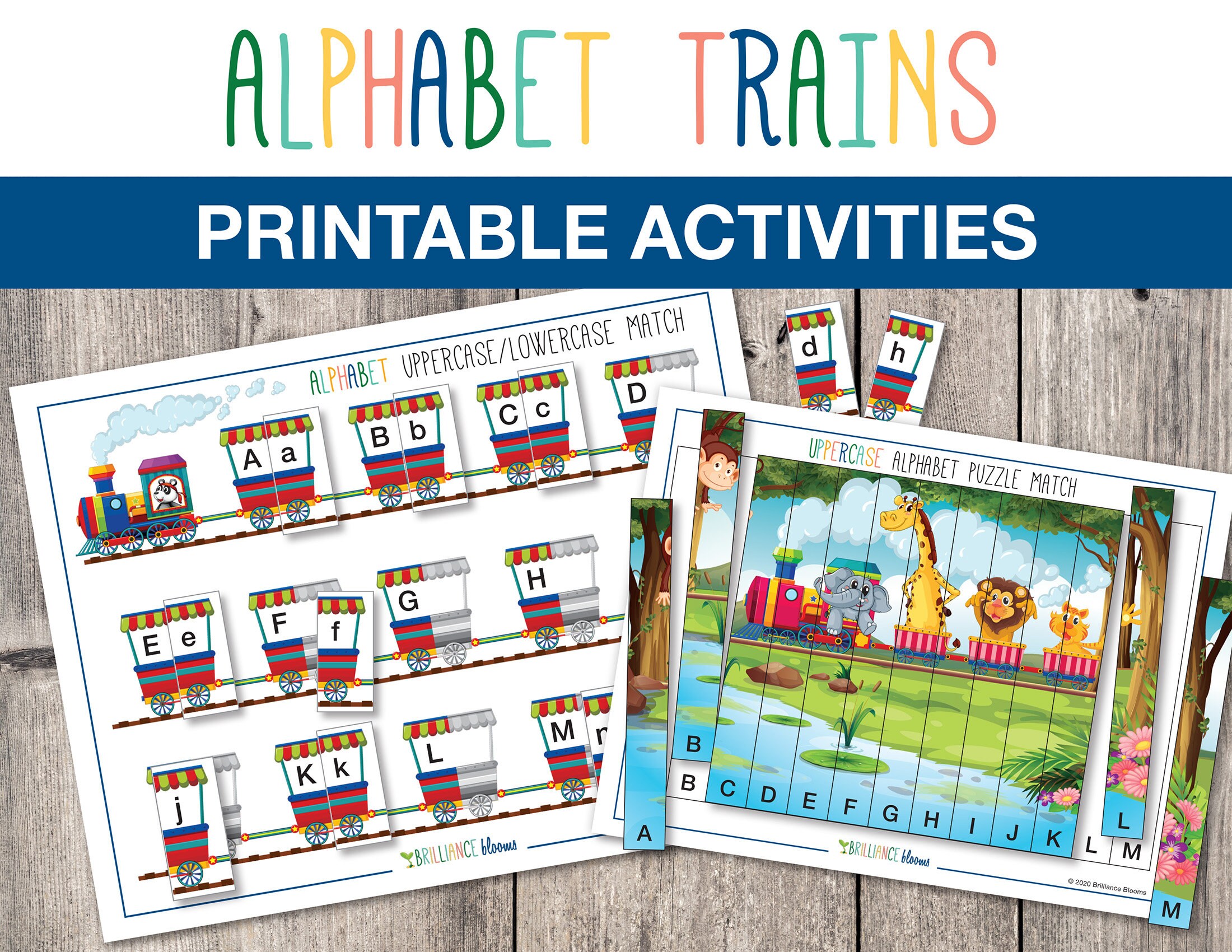 Printable Alphabet Matching Activity, Trains Alphabet Activity ...