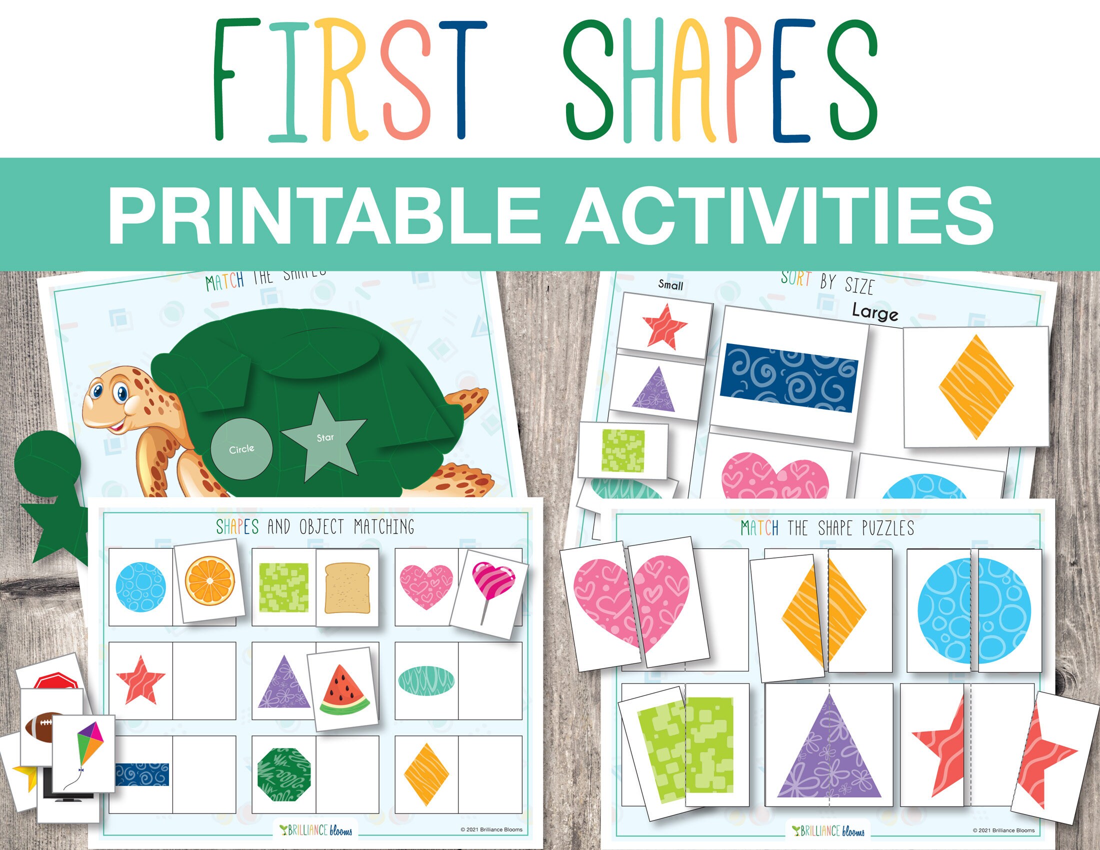 Printable Shape Matching Activity Shape Sorting Activity - Etsy