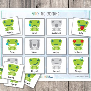 Match the Emotions Printable, Preschool Emotions Activity, Learn ...