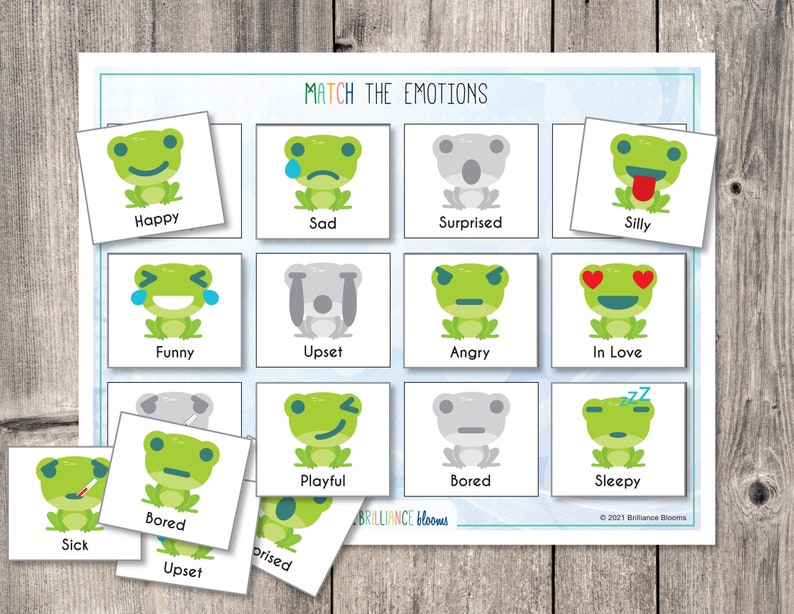 Match the Emotions Printable Preschool Emotions Activity | Etsy