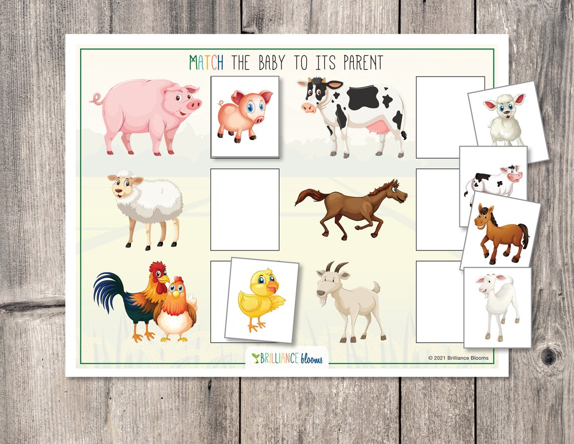 Printable Farm Animals Busy Book Toddler Busy Book Quiet | Etsy