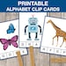 Printable Alphabet Clip Cards, Alphabet, Montessori Alphabet Cards ...