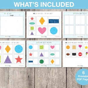 Printable Busy Book Page, Shape Matching, Toddler Activity, Preschool ...