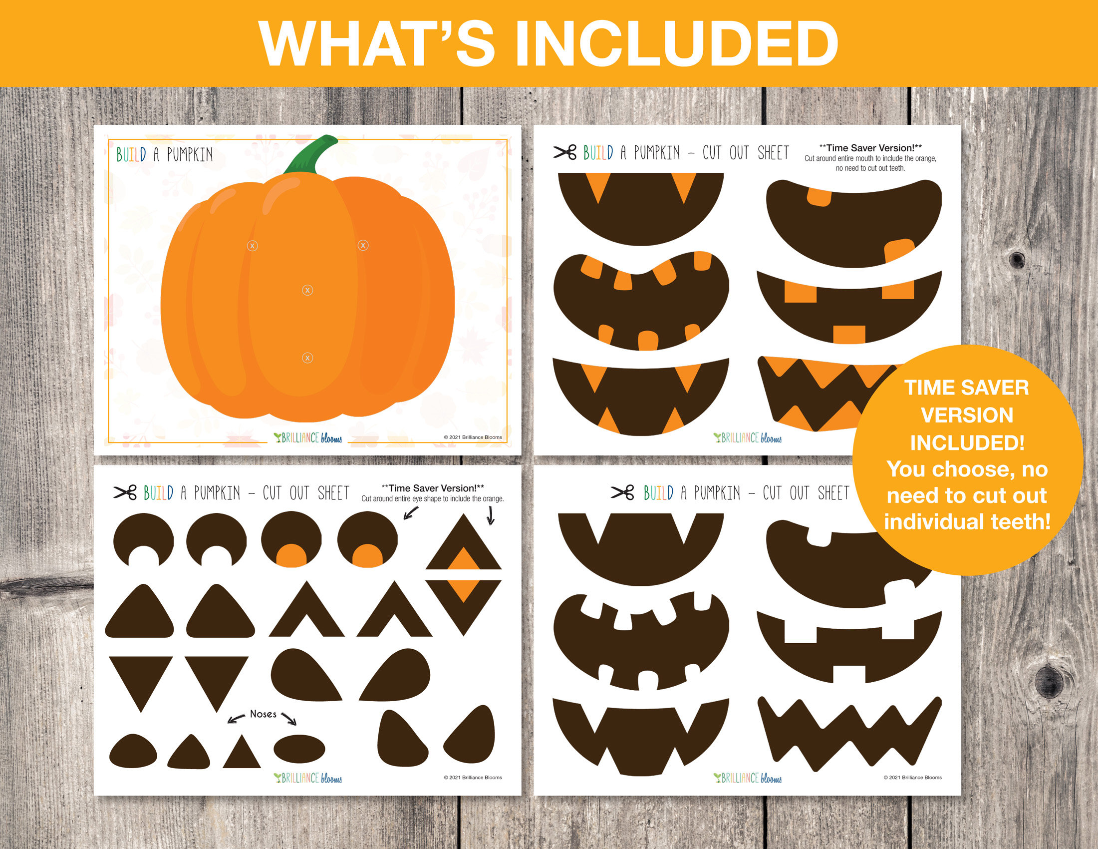 Printable Busy Book Page Build A Pumpkin Halloween Pumpkin | Etsy