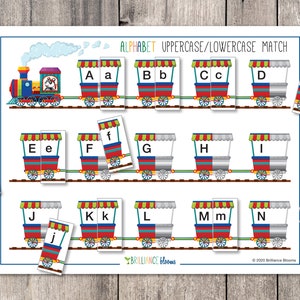 Printable Alphabet Matching Activity, Trains Alphabet Activity ...