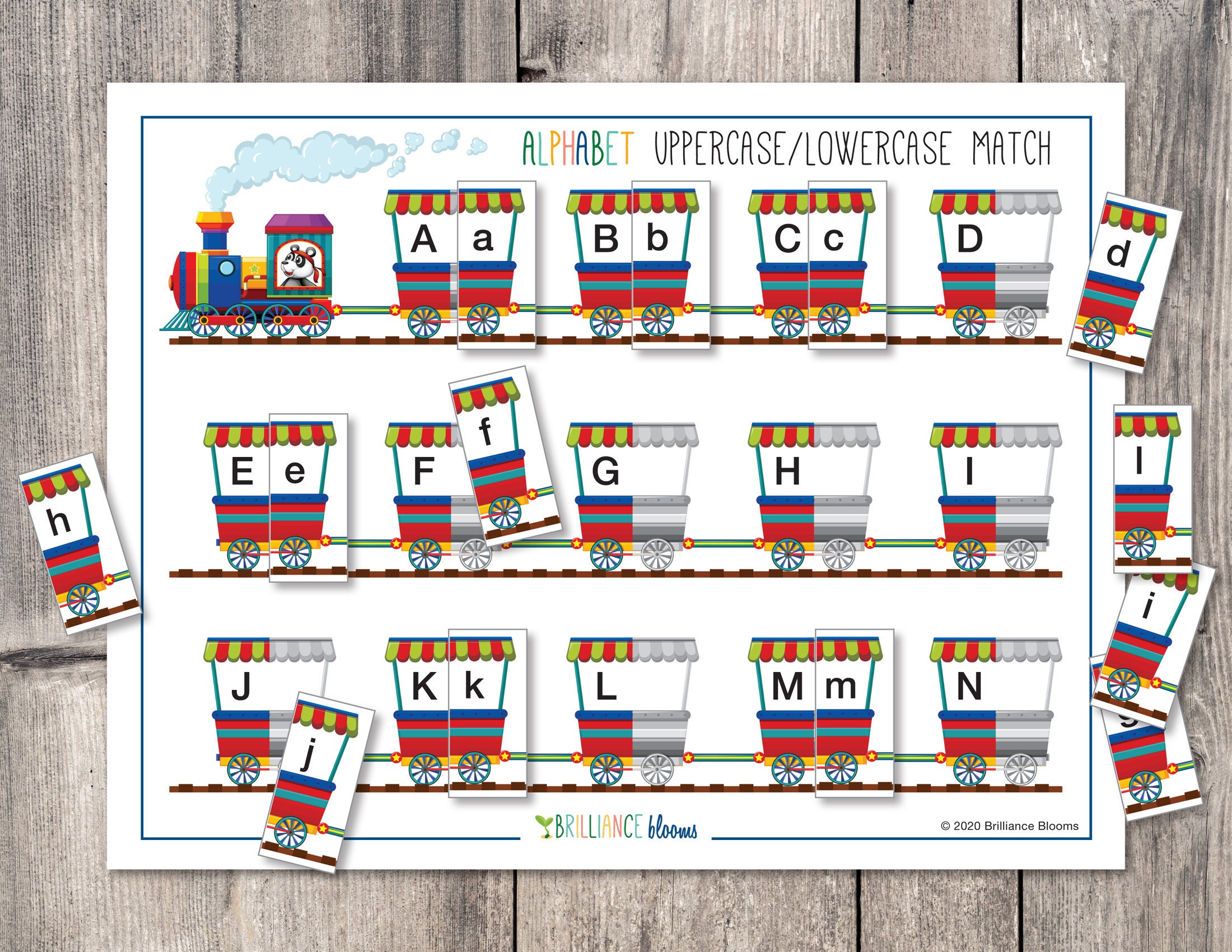Printable Alphabet Matching Activity, Trains Alphabet Activity ...