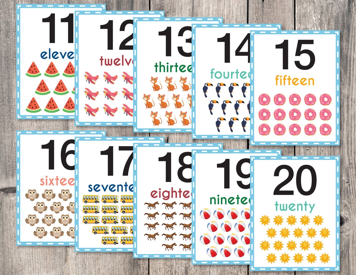 Printable Flashcards Bundle, Alphabet, Color Flashcards, Number ...