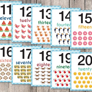 Printable Flashcards Bundle, Alphabet, Color Flashcards, Number ...