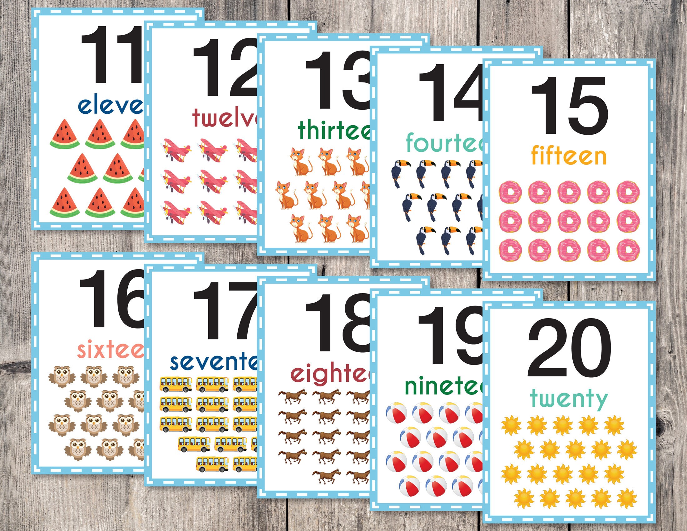 Printable Flashcards Bundle, Alphabet, Color Flashcards, Number ...