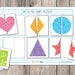 Printable Shape Matching Activity, Shape Sorting Activity, Preschool ...