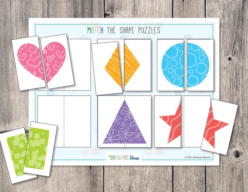 Printable Shape Matching Activity, Shape Sorting Activity, Preschool ...