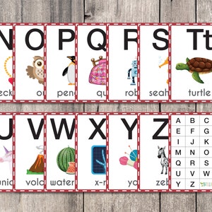 Printable Flashcards Bundle Alphabet Color Flashcards - Etsy