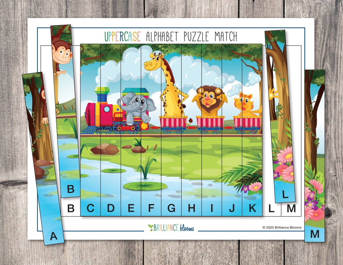 Printable Alphabet Matching Activity, Trains Alphabet Activity ...
