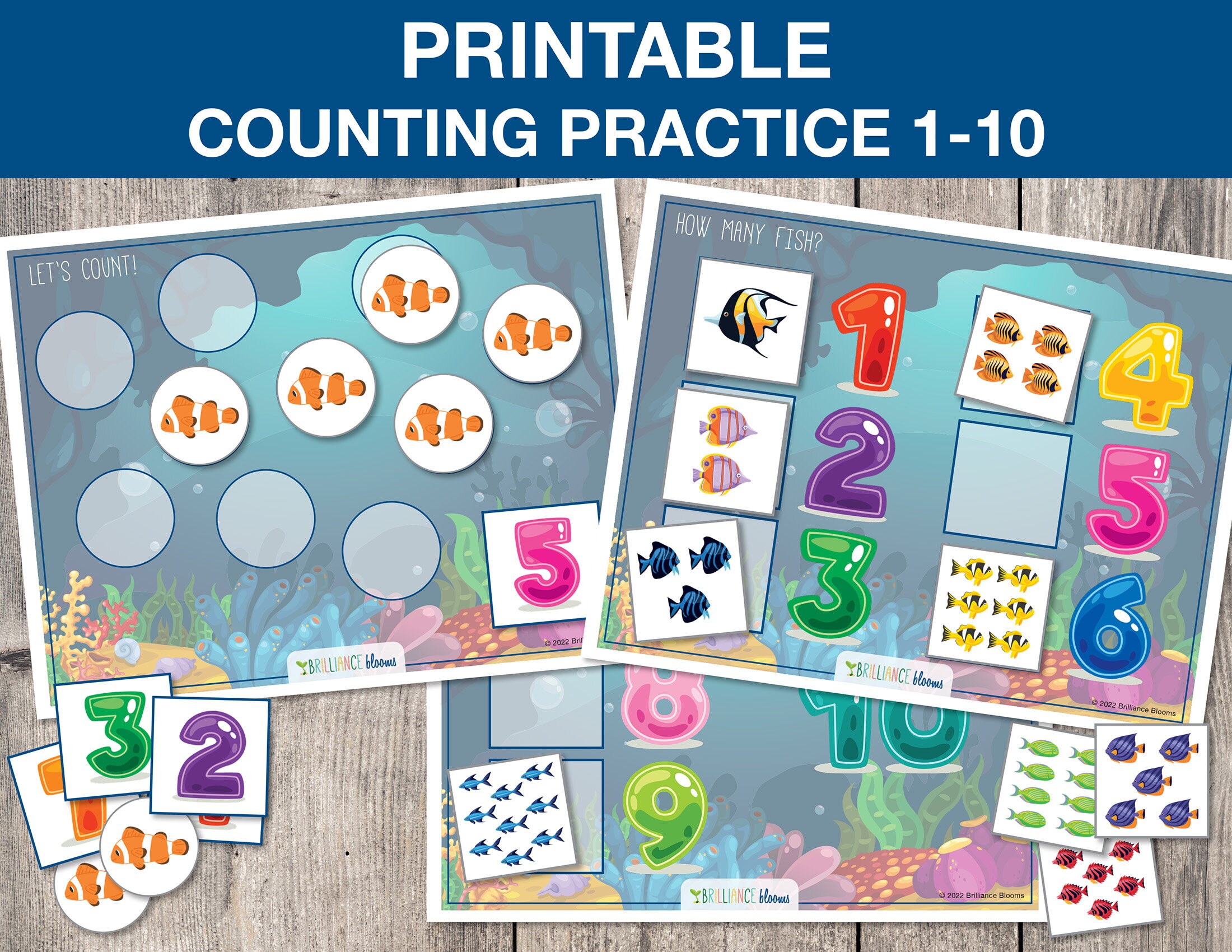 Printable Counting Activities, Let's Count 1 to 10, Learn to Count ...