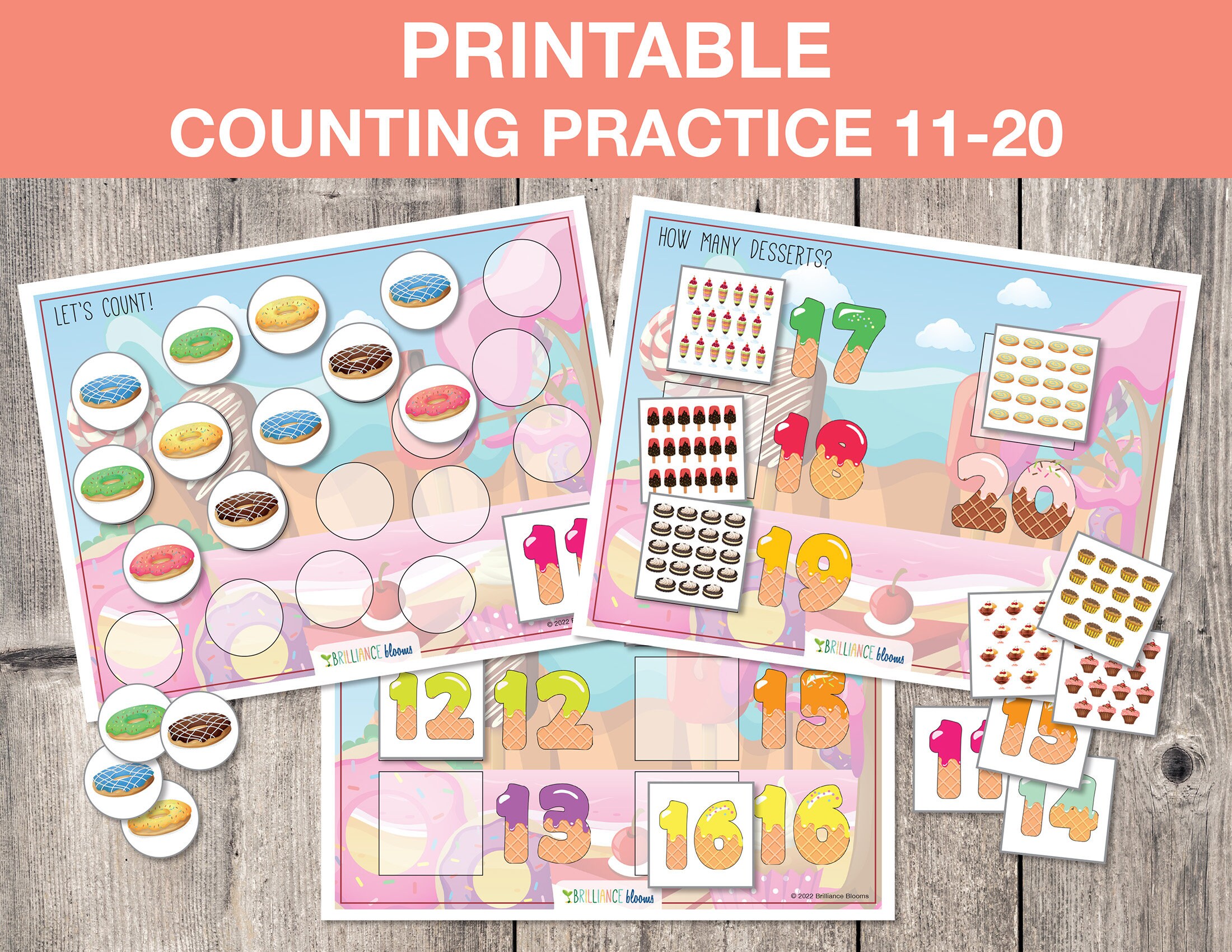 Printable Counting Activities, Let's Count 11 to 20, Learn to Count ...
