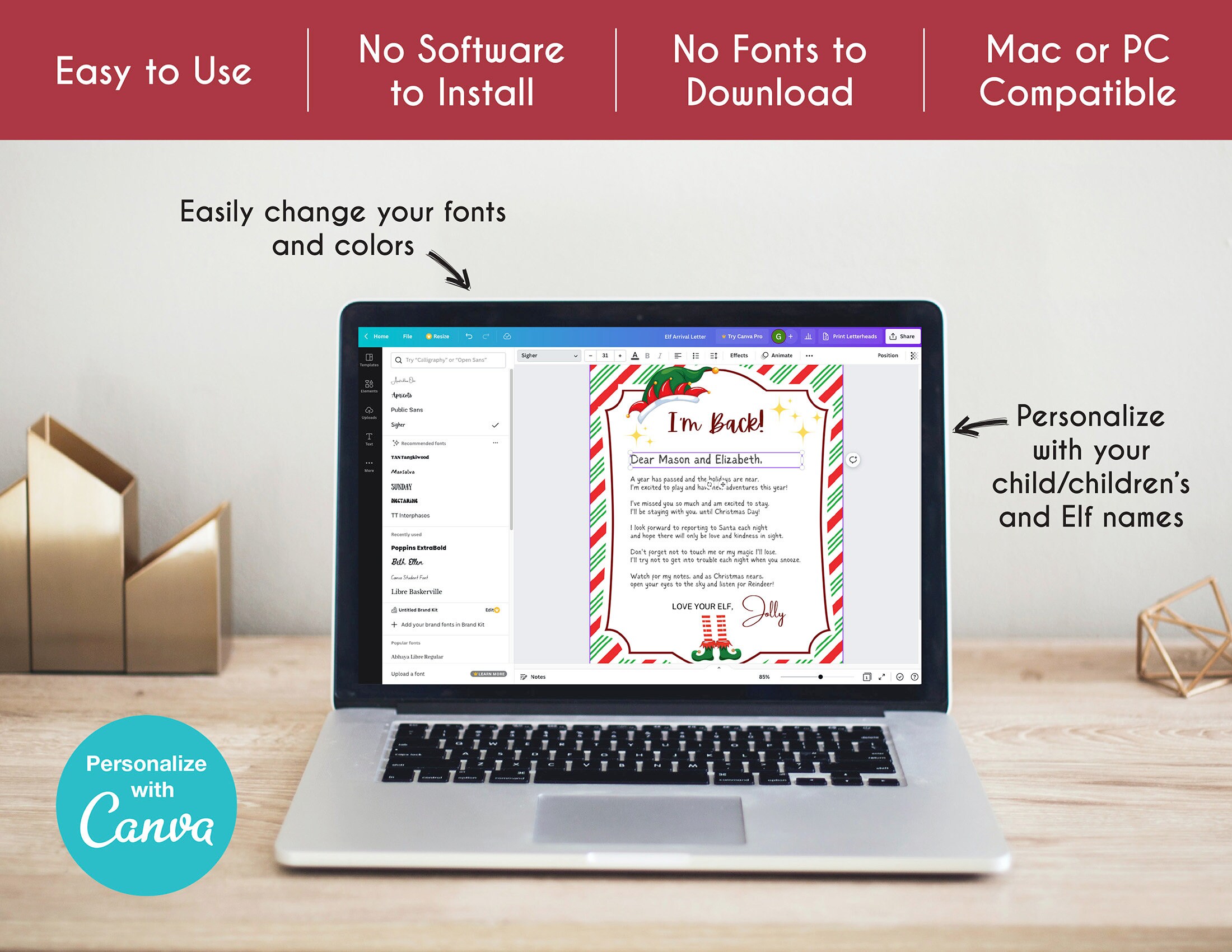 Editable Elf Letters, Elf Arrival Letter, Elf Goodbye, Elf Letter ...
