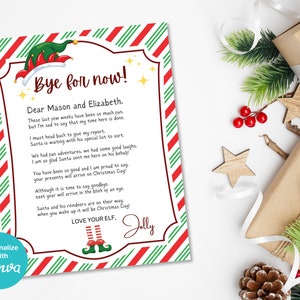 Editable Elf Letters, Elf Arrival Letter, Elf Goodbye, Elf Letter ...