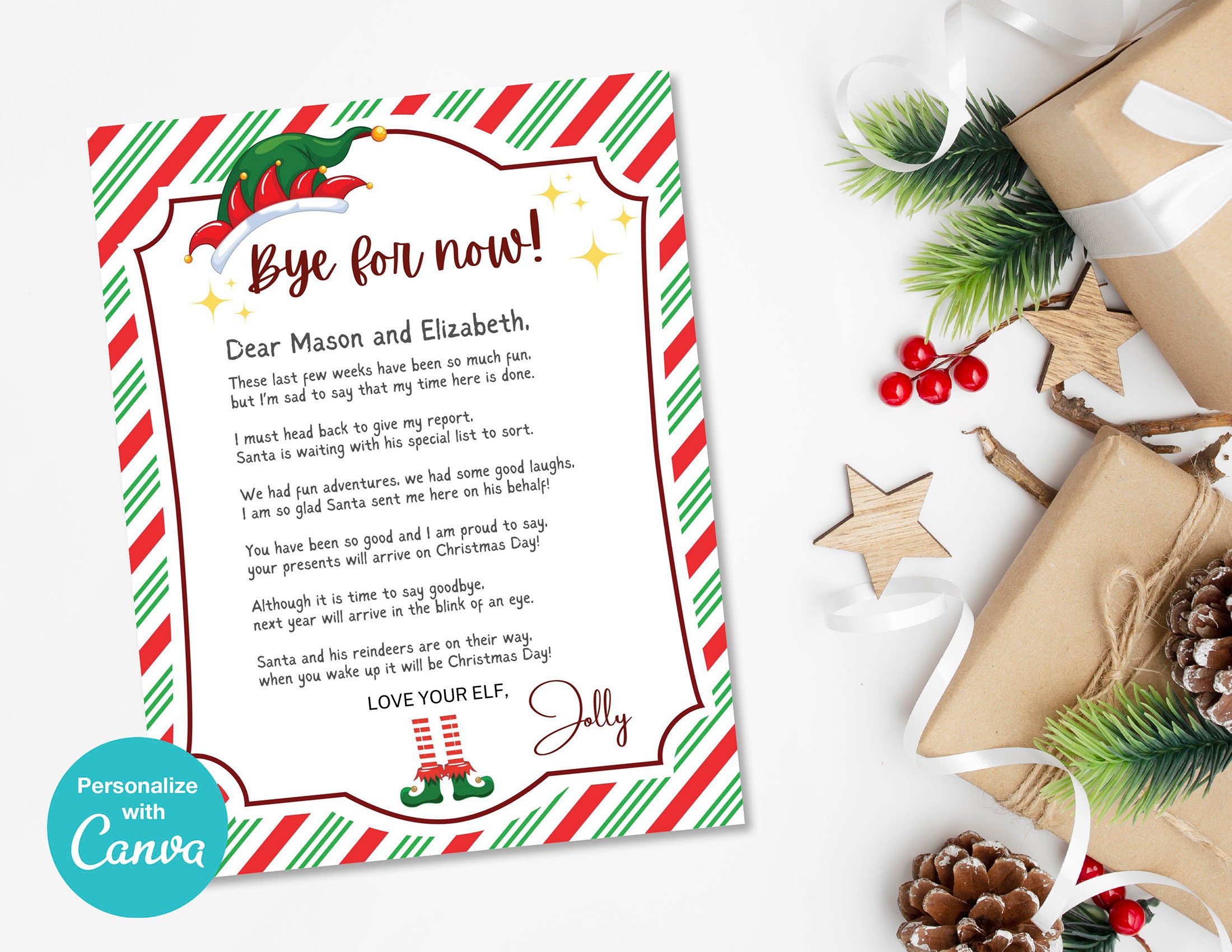 Editable Elf Letters, Elf Arrival Letter, Elf Goodbye, Elf Letter ...