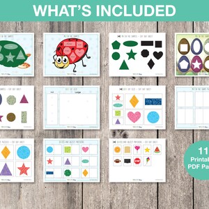 Printable Shape Matching Activity, Shape Sorting Activity, Preschool ...
