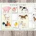 Printable Matching Activities, Farm Activity, Farm Animals Matching ...