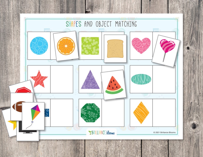 Printable Busy Book Page, Shape Matching, Toddler Activity, Preschool ...