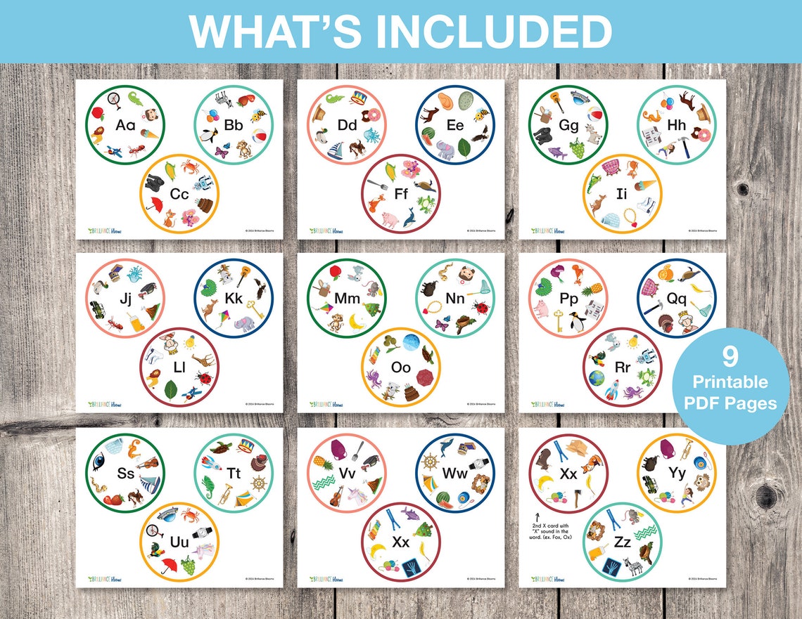 Printable Alphabet Circle Clip Cards, Montessori Alphabet Cards ...
