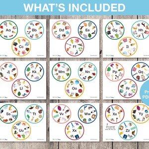 Printable Alphabet Circle Clip Cards, Montessori Alphabet Cards ...