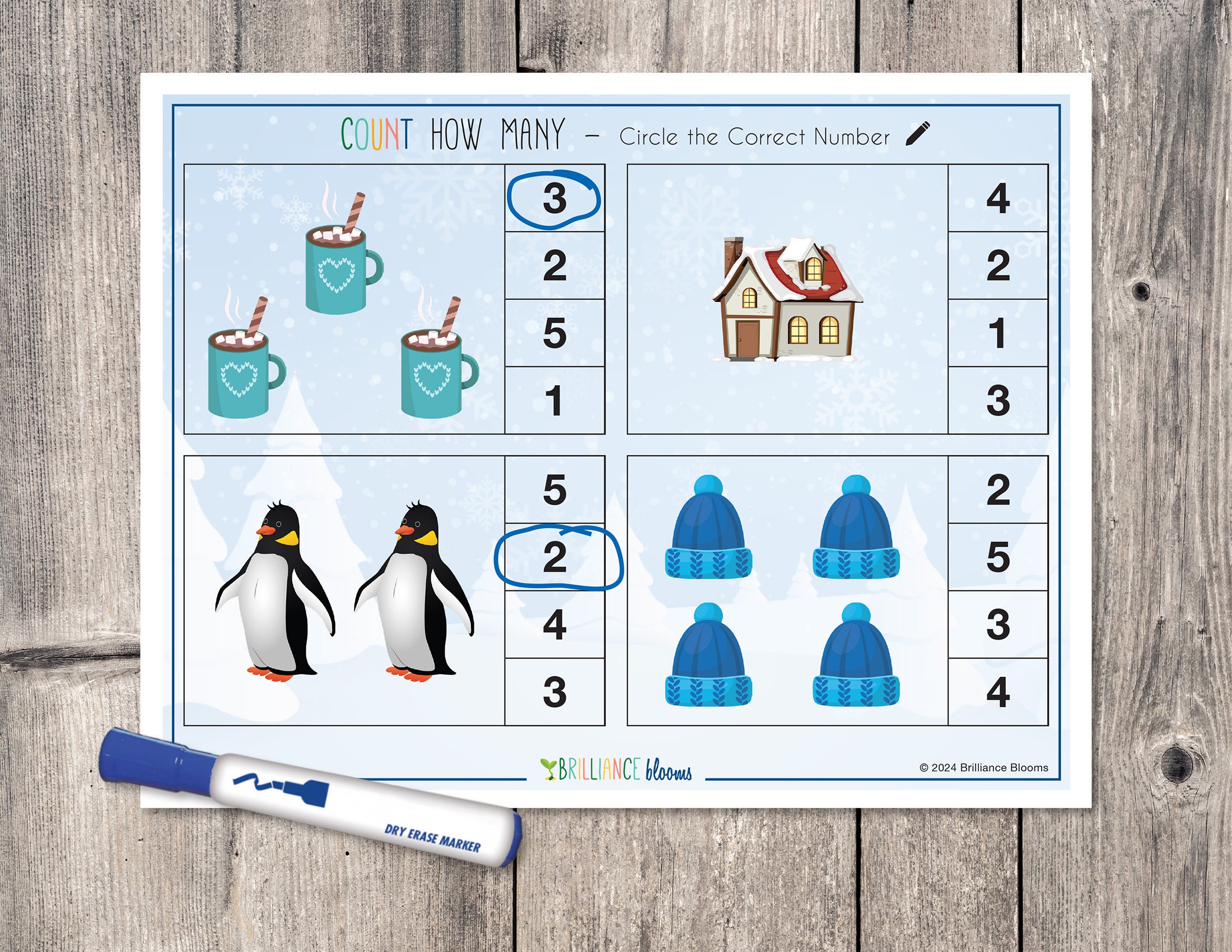 Printable Winter Busy Book, Preschool Busy Book, Quiet Workbook, Winter ...
