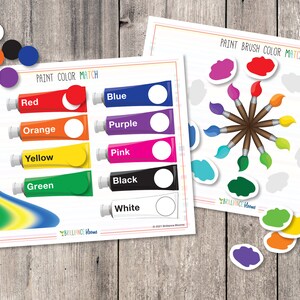Printable Color Matching Activity, Color Sorting Activity, Preschool ...