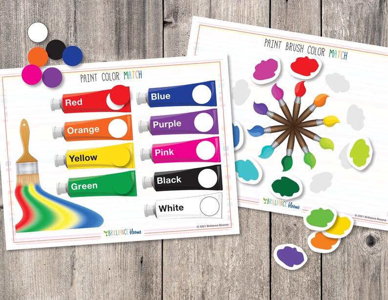 Printable Color Matching Activity, Color Sorting Activity, Preschool ...