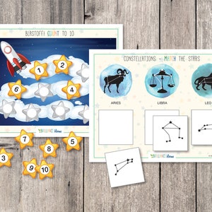 Printable Toddler Busy Book, Solar System Busy Book, Quiet Workbook ...