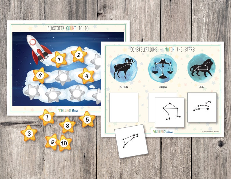 Printable Toddler Busy Book, Solar System Busy Book, Quiet Workbook ...