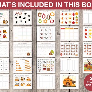 Autumn Printable Toddler Busy Book, Autumn Busy Book, Quiet Workbook ...