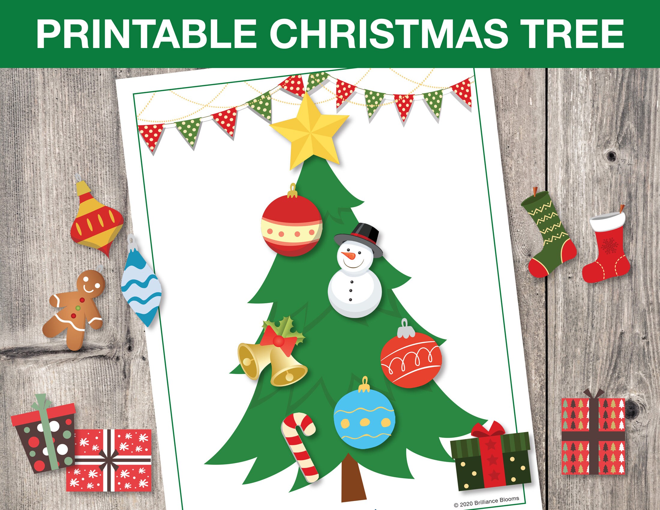 Printable Christmas Tree Activity Christmas Activity for | Etsy