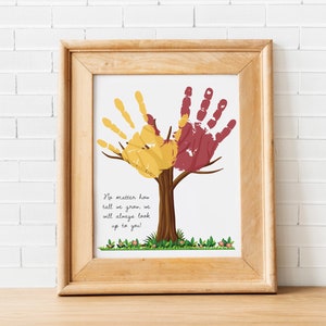 Handprint Tree Art, Mothers Day Handprint Art, DIY Kid Craft, Gift for ...