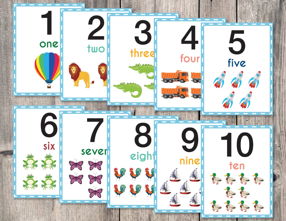 Printable Flashcards Bundle, Alphabet, Color Flashcards, Number ...
